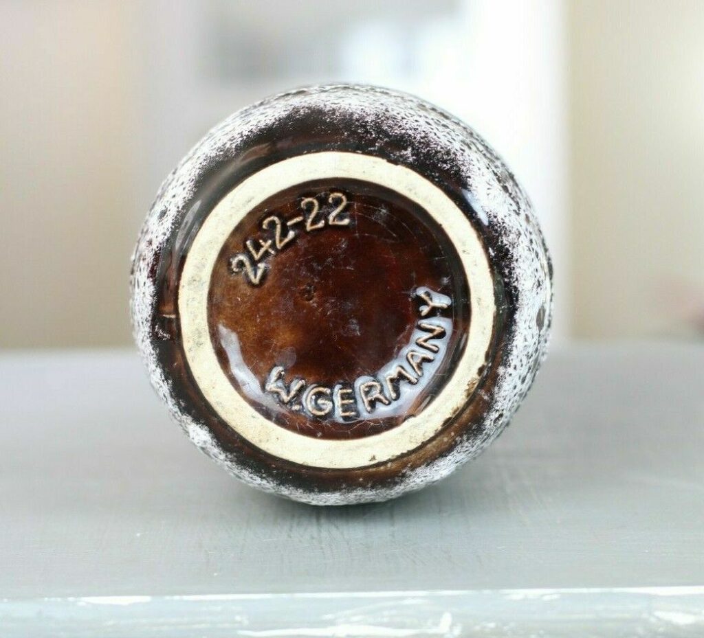 Keramik Vase Scheurich 242 22 West Germany Fat Lava rot inka 70er ...